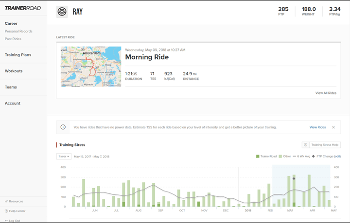 TrainerRoad now pulls in outside rides, adds training log and load analysis | DC Rainmaker