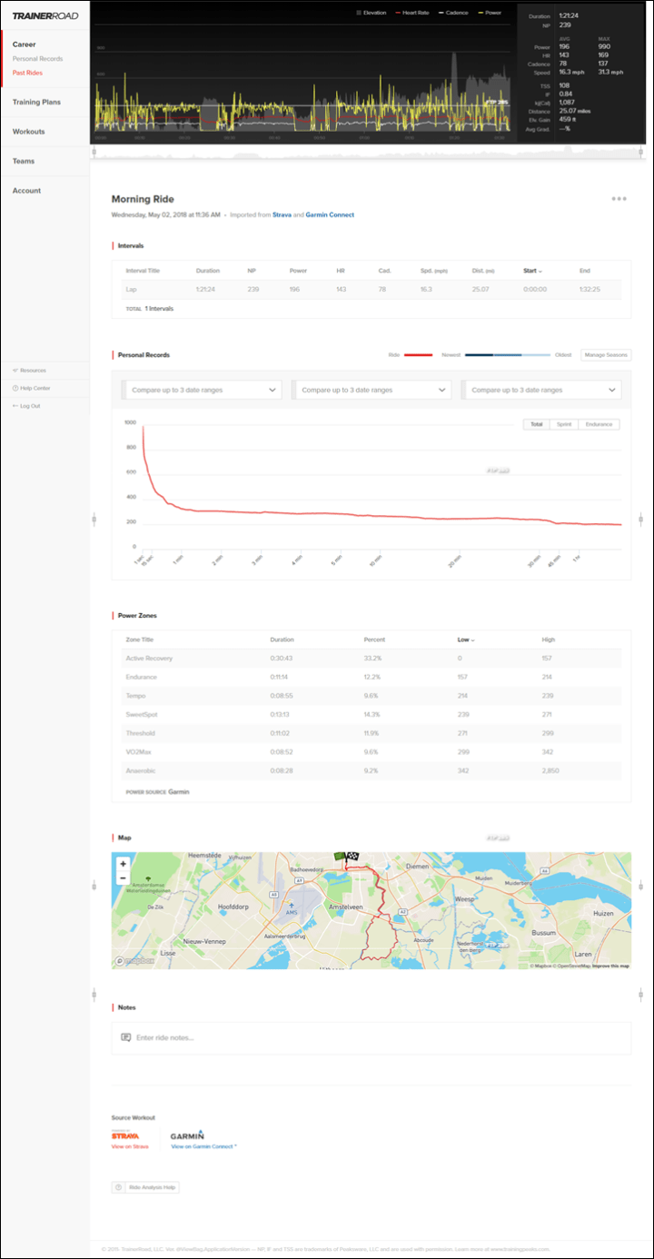 TrainerRoad now pulls in outside rides, adds training log and load ...