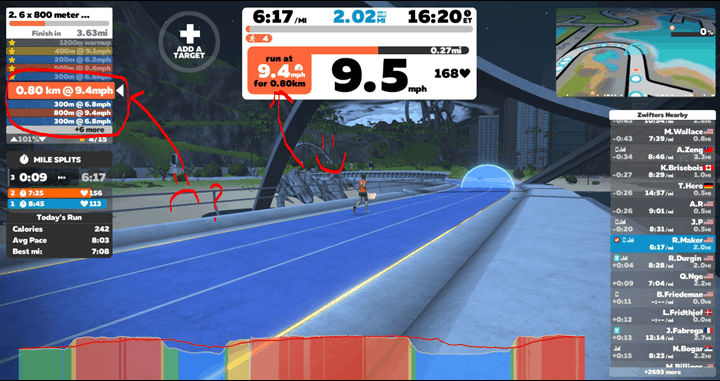 Zwift’s Running Track Is Open: Here’s what a structured track workout is like | DC Rainmaker