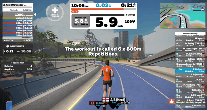 Zwift’s Running Track Is Open: Here’s what a structured track workout is like | DC Rainmaker