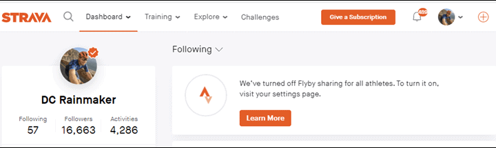 Strava Turns Off Flyby Feature For All Users, Have to Opt Back In | DC Rainmaker