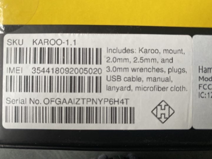 Hammerhead Sends Out 7-Year 'Old Karoo' instead of 'New Karoo'